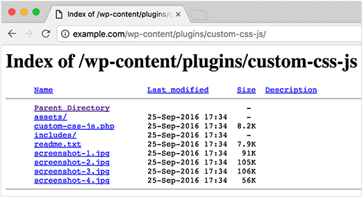 DirectoryIndexing | wp.geek
